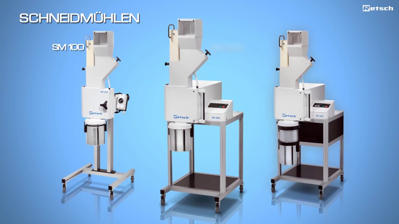 Schneidmühlen SM 100, SM 200 & SM 300 - RETSCH - YouTube