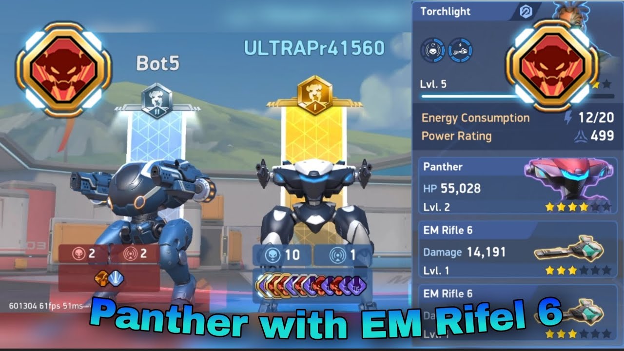 EM Rifle 6 with Panther - Mech Arena New Weapon - YouTube