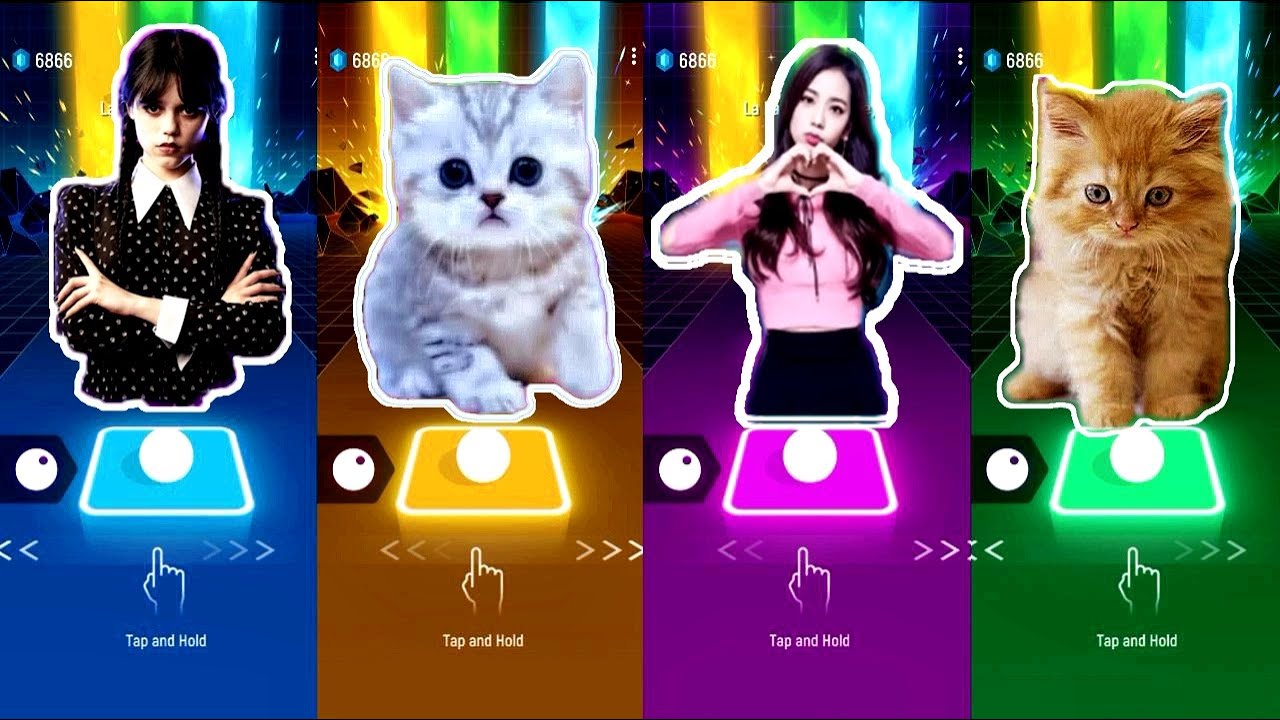 Tiles Hop EDM Rush DANCE MONKEY Cute Cat BTS vs Jisoo Flower vs ...