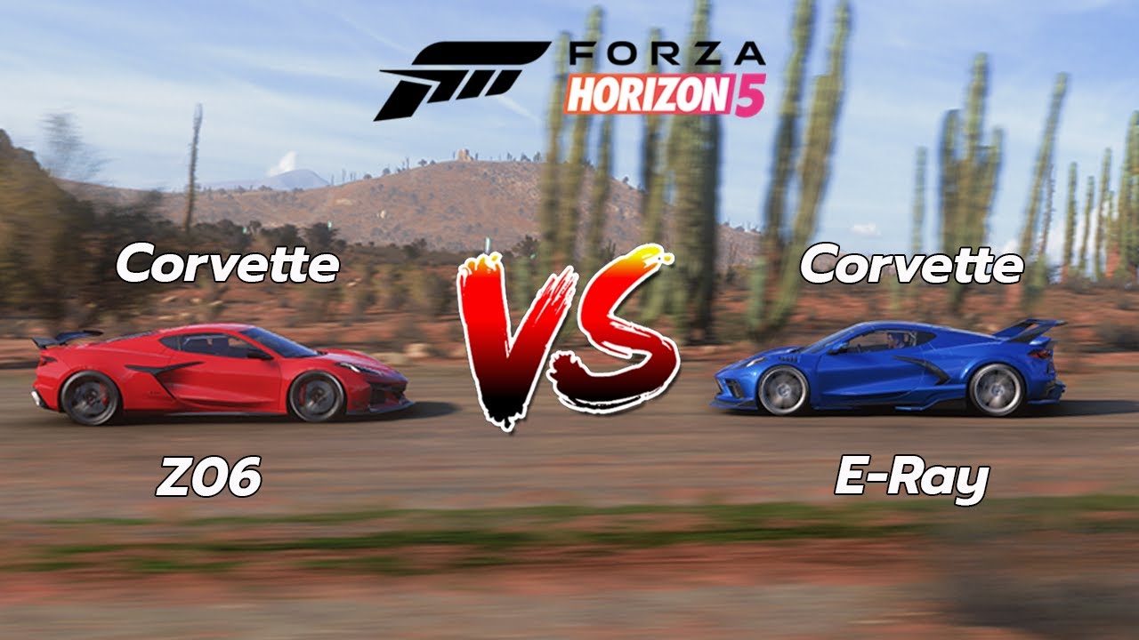 Corvette Z06 vs. Corvette E-Ray in Forza Horizon 5 | Xbox Wireless ...