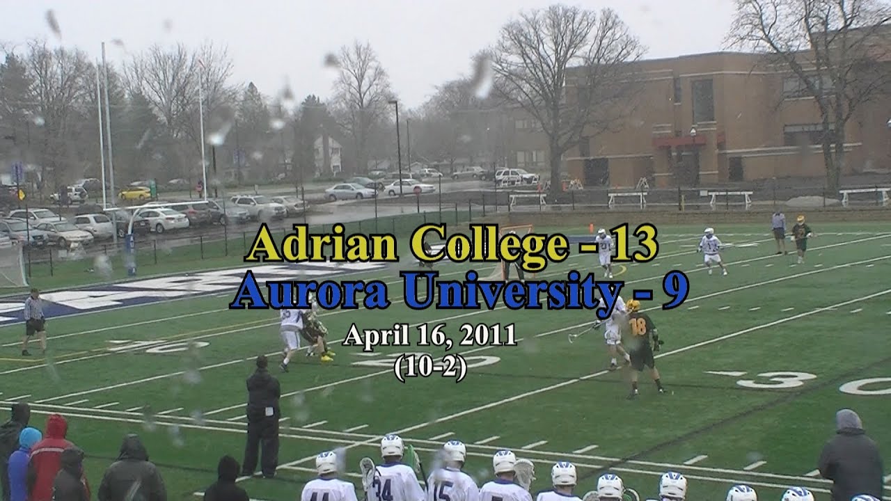 Adrian College Lacrosse @ Aurora University - YouTube