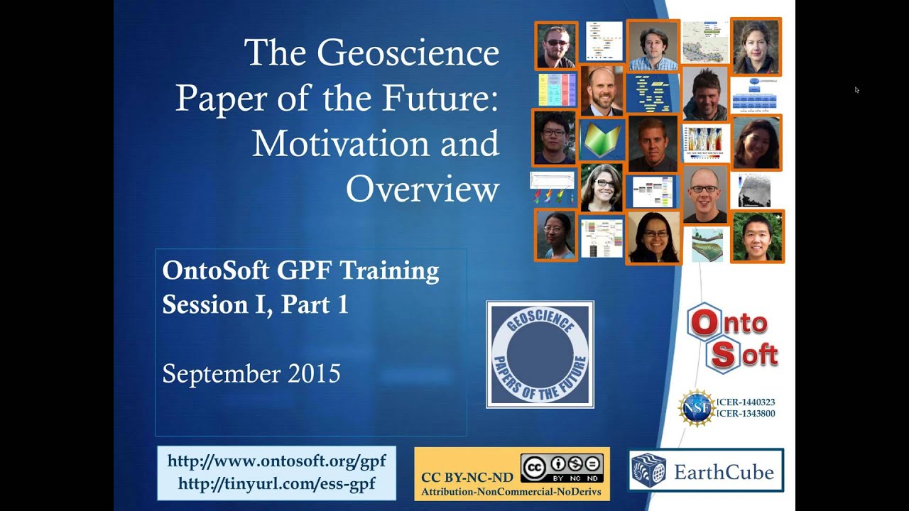 Geoscience Paper of the Future training session - Part 1 (9/16/15 ...