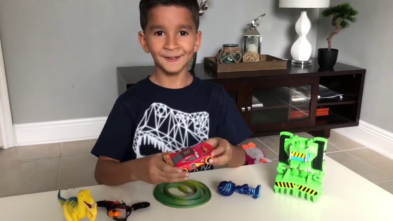 Mason plays hide and seek with toys! - YouTube