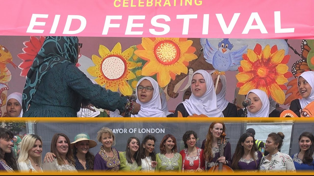 School Choir+Maya Youssef - Eid Festival London 2018 مهرجان العيد - YouTube