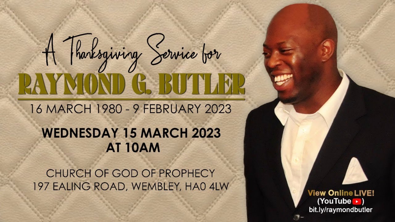 A Thanks Giving Service for Raymond G. Butler - YouTube
