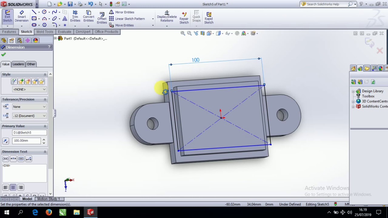 MUDAH!!! Tutorial Gambar 3D SolidWork!! - YouTube