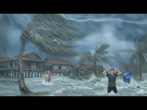 Stress abbauen und besser schlafen mit Hurrikangeräuschen, Starkregen und starkem Wind