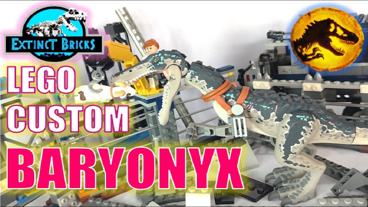 BARYONYX LEGO COMPATIBLE CUSTOM JURASSIC WORLD DOMINION I HEAVY CLAW ...