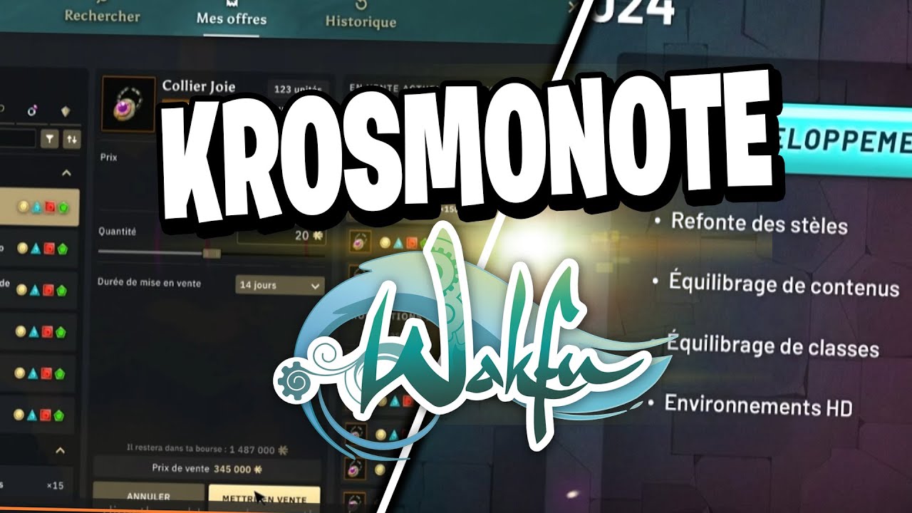 REFONTE HDV WAKFU ! FUSION DES SERVEURS ! MAJ PVM ! KROSMONOTE 2024 ...