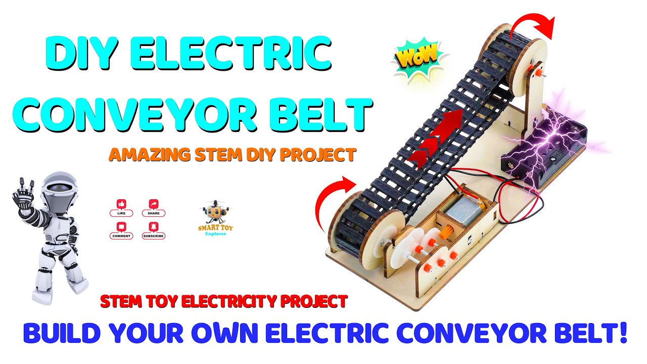 DIY Electric Conveyor Belt - How to Build a Mini Moving Belt! ⚙️🔥 - YouTube