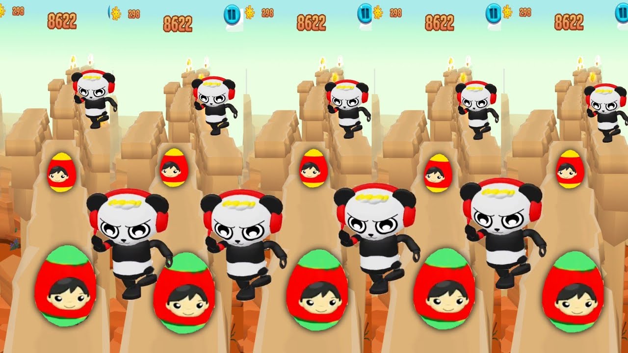 Combo Panda in Tag with Ryan vs Egg Surprise vs USA Ryan - YouTube