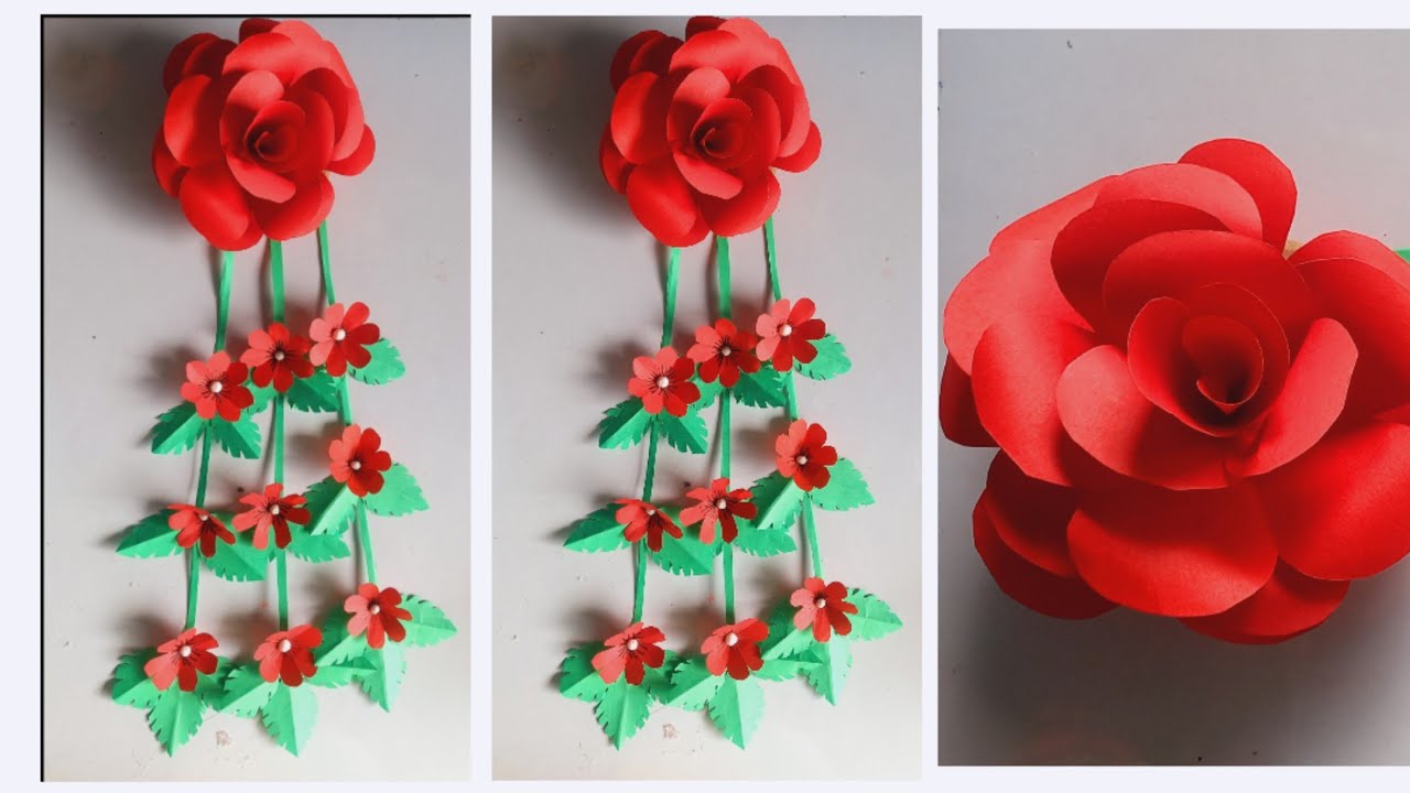 best wall hanging craft ideas | beautiful wall hanging with paper ...