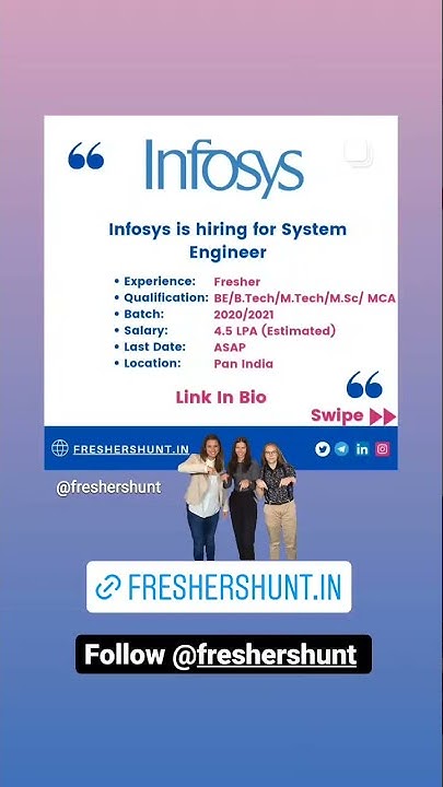 Infosys Is Hiring Freshers Engineering/BSc/BCA/Diploma Candidate From ...