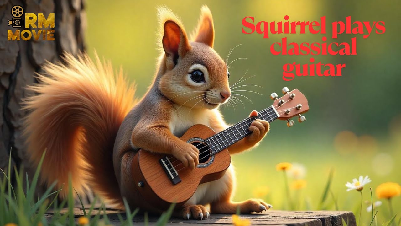 Squirrel plays guitar, - YouTube