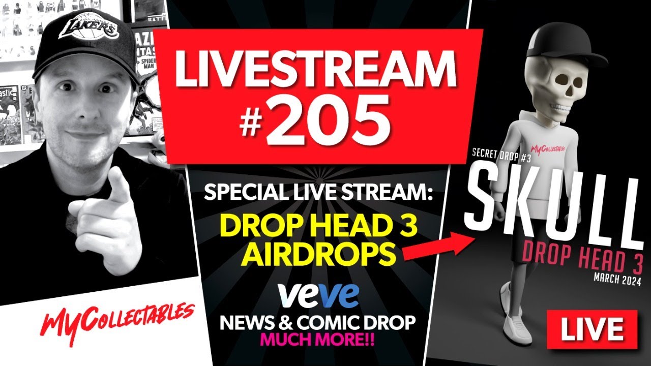 Special Livestream #205: Drop Heads 3 Skull AIRDROP! Veve News and ...