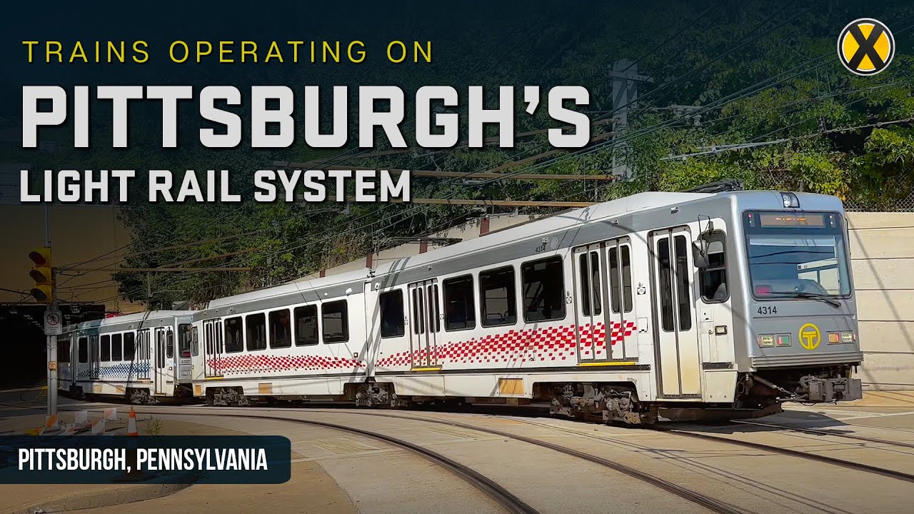 Trains on the Pittsburgh T Light Rail System - YouTube