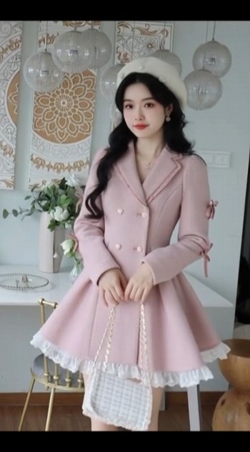 Pink Princess Coat Dress 💗 Elegant Cutting & Stitching #diy # ...