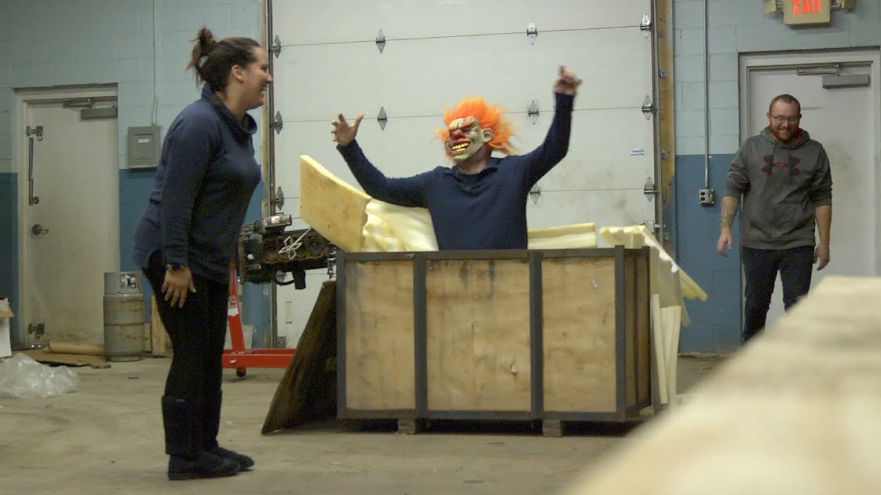 Halloween Warehouse Scare Prank - ConEquip Parts - YouTube