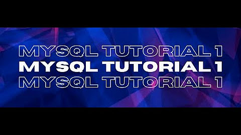 MySQL Video tutorial - YouTube