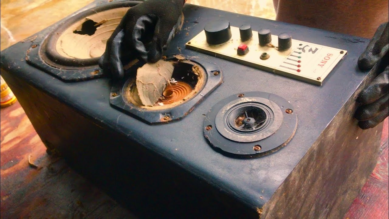 Restoration ancient sony speakers | Restore and reuse old sony speakers ...