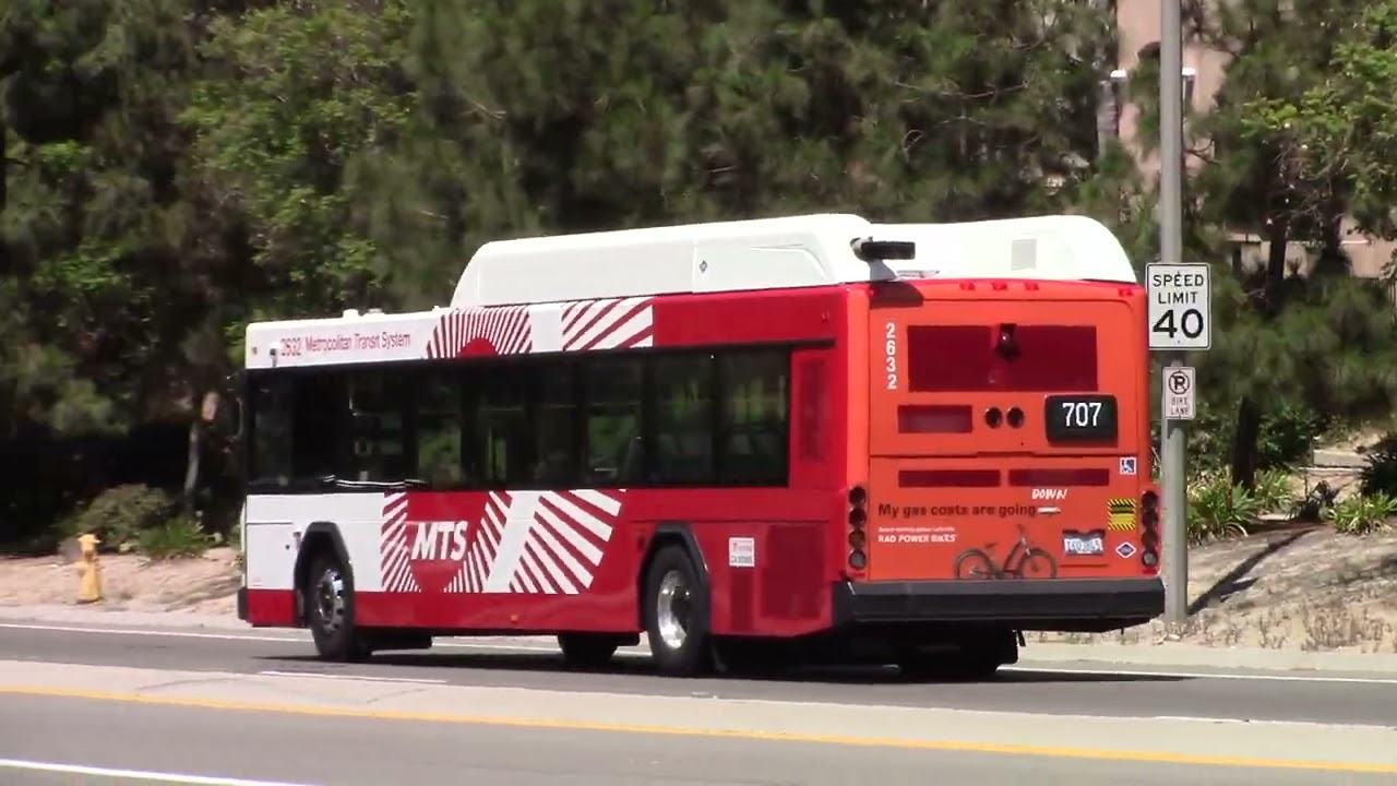 MTS Bus - Gillig Advantage CNG 40' Route 707 #2632 - YouTube