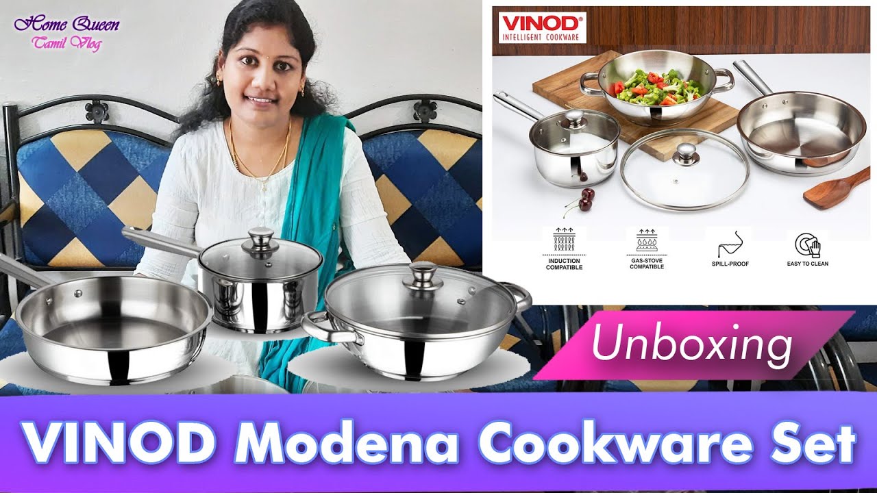 Vinod Cookware Shopping Haul | Stainless Steel Modena 3 pcs set ...