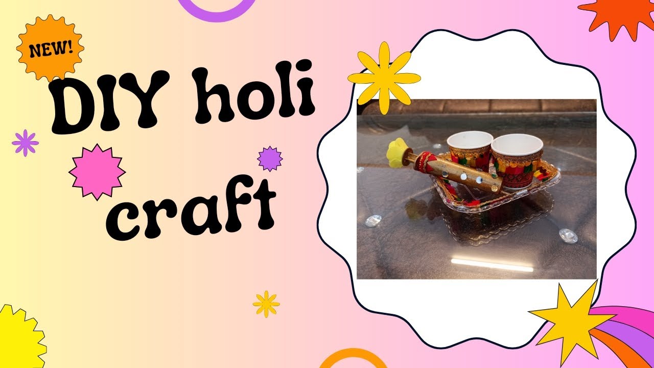 DIY holi craft || balti pichkaari decoration for laddu gopal🪅 - YouTube