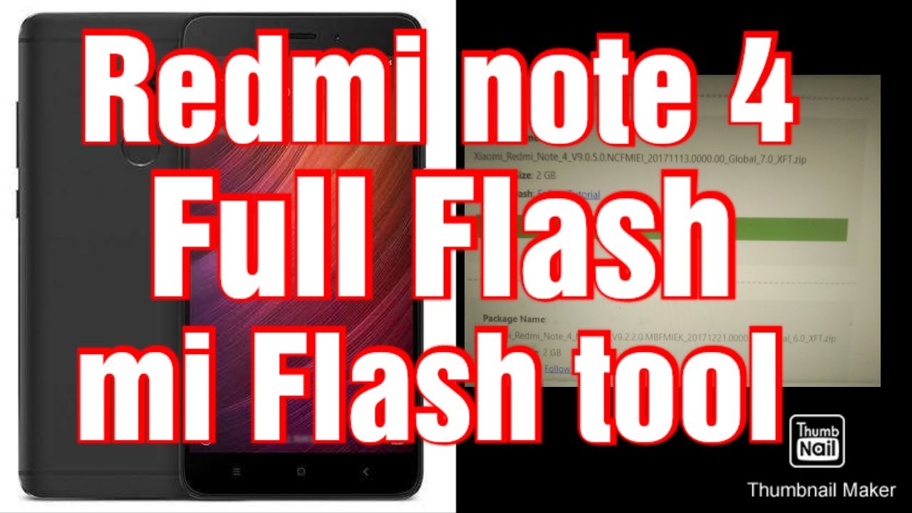 Redmi Note 4 Flash With Mi Flash Tool 100% flash mi tool update version ...
