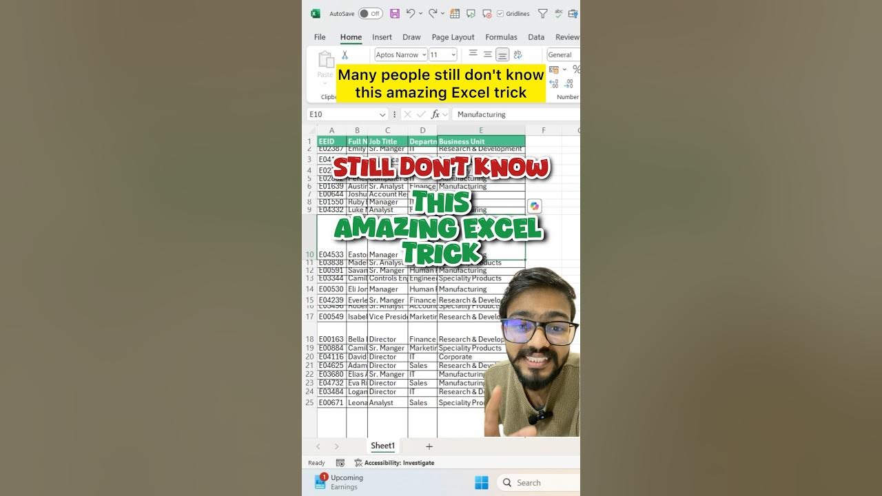 Still Don't know this Amazing Excel Trick‼️Learn Microsoft Excel #excel #exceltips #exceltricks ...