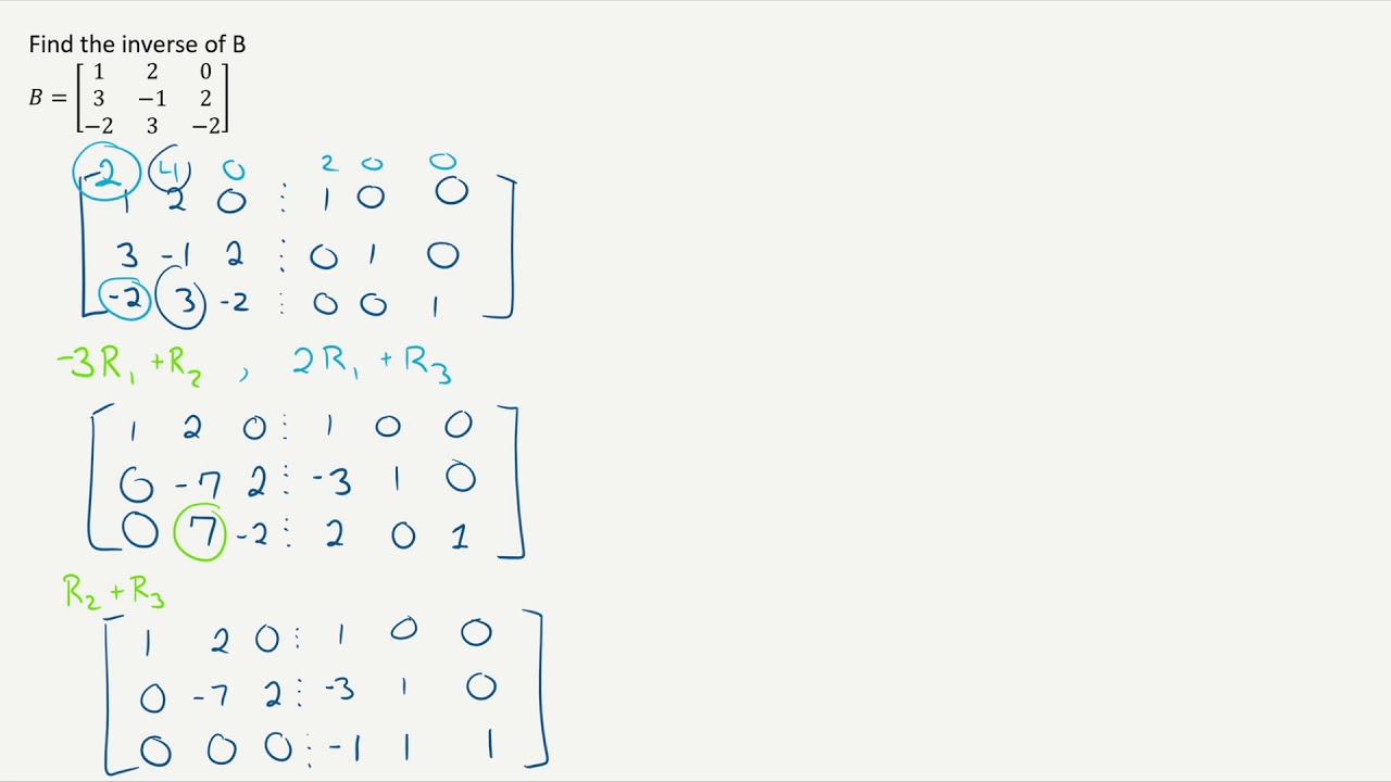 Non invertible 3x3 Matrix YouTube