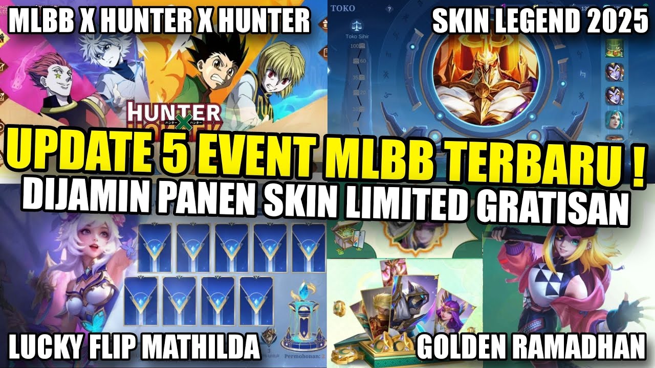 5 EVENT TERBARU MOBILE LEGENDS! SKIN LEGEND JOHNSON, MLBB X HUNTER X ...