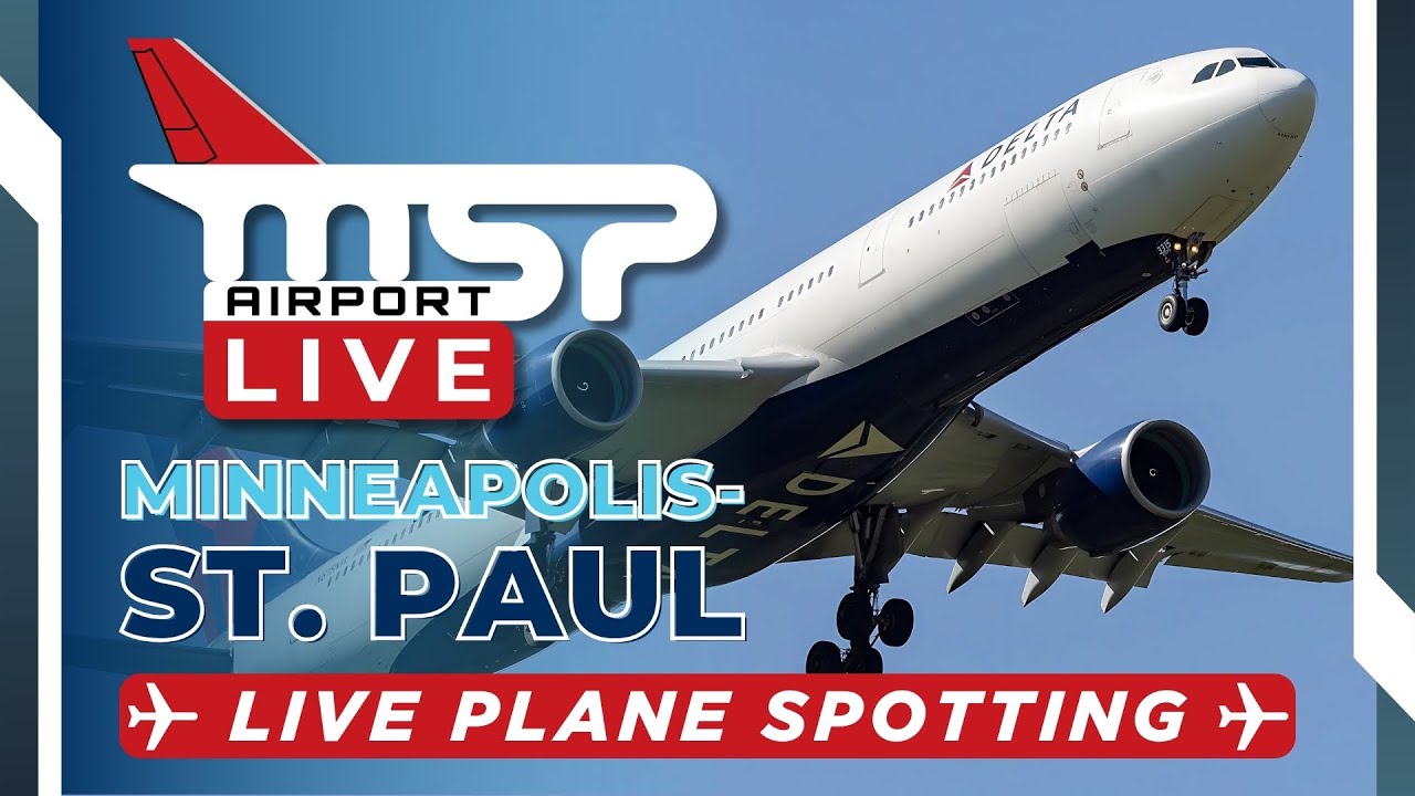 🔴 LIVE CROSSWIND RUNWAY ACTION AT MSP AIRPORT! Live Plane Spotting w ...