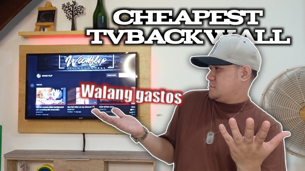 DIY TV BACKDROP ( Cheapest built ever ) - YouTube