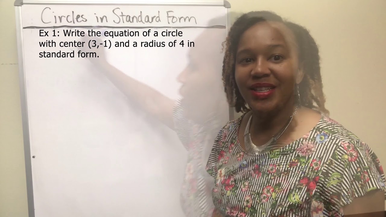 Equations of Circles in Standard Form (Center-Radius Form) - YouTube