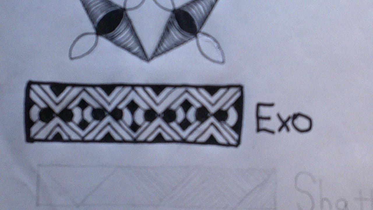 Zentangle Pattern "Exo" - YouTube