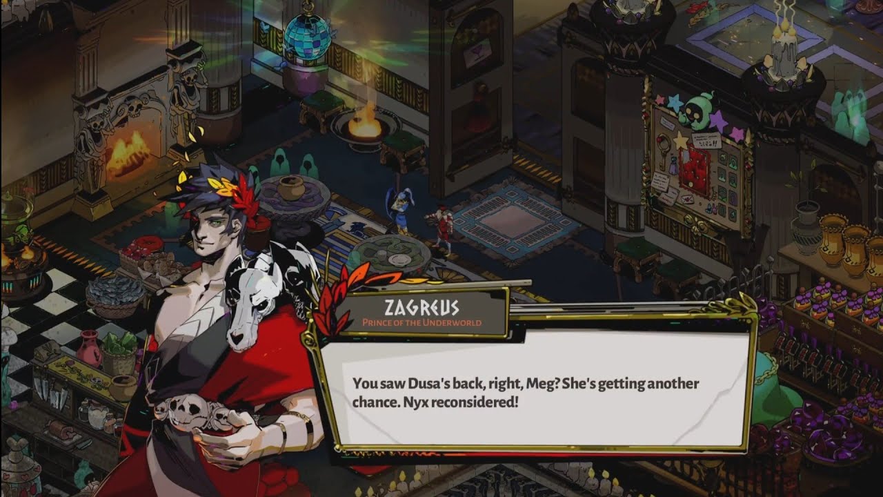 Zagreus tells Megaera that Dusa is back - Hades - YouTube