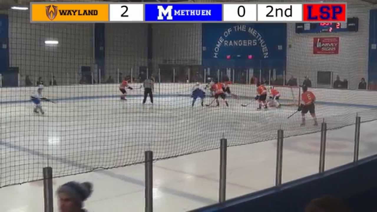 Wayland Warriors @ Methuen Rangers boys hockey, 12.22.2014 - YouTube
