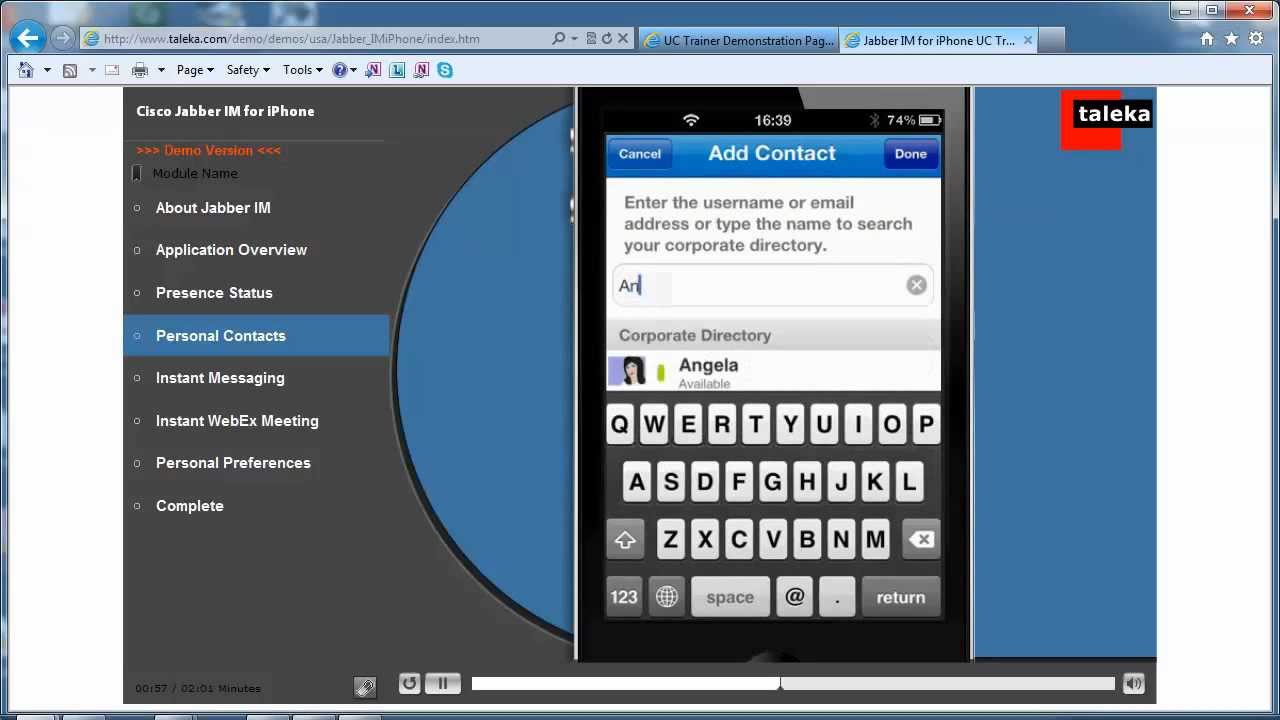 Managing Personal Contacts with Jabber for iPhone - YouTube
