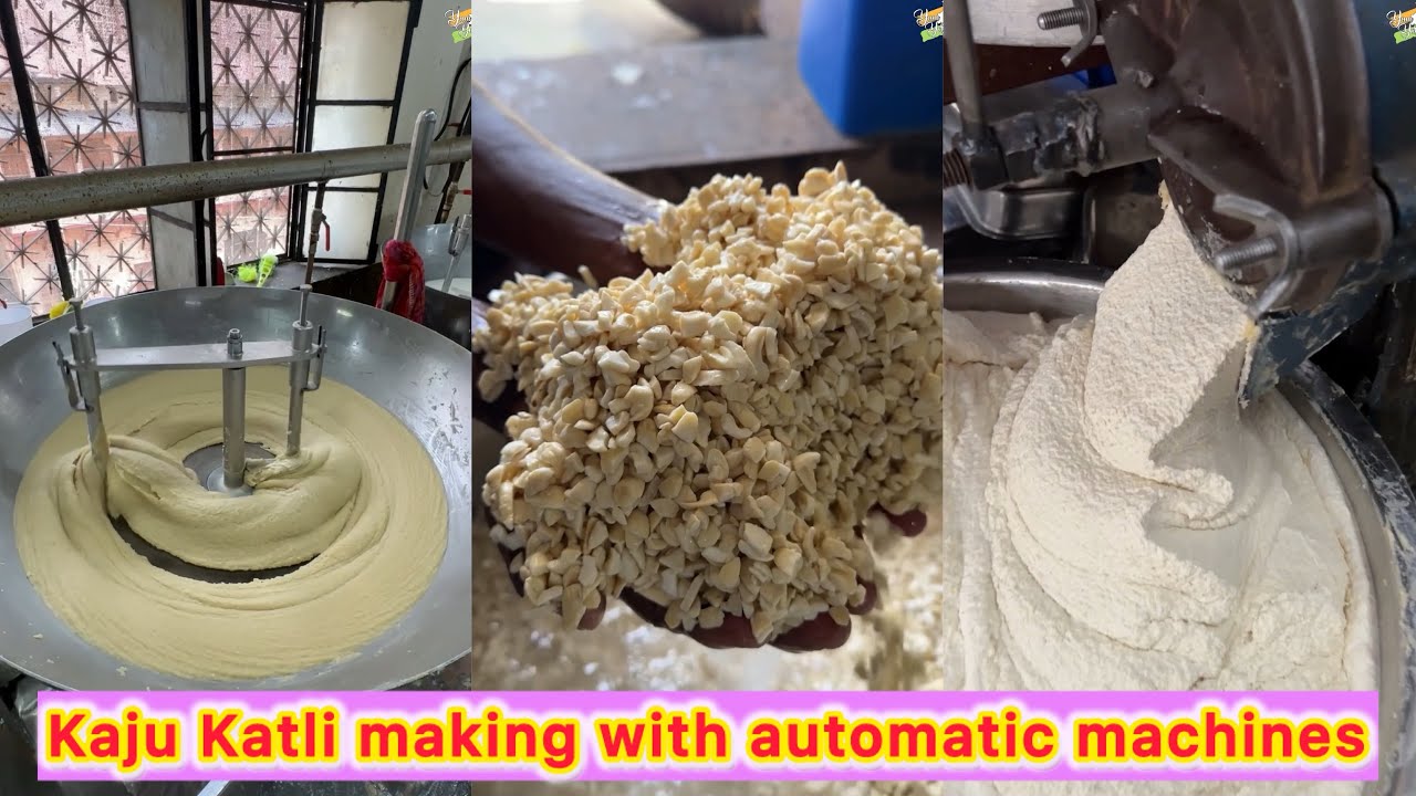 Kaju Katli making with automatic machines in Jodhpur 😍😍 Full Process of ...