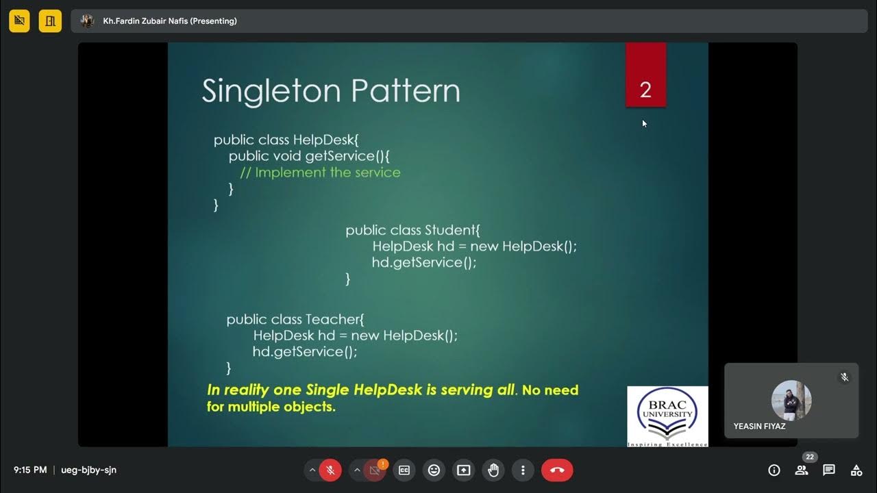 CSE470 | Singleton and Adapter Pattern | FZN | Brac University - YouTube