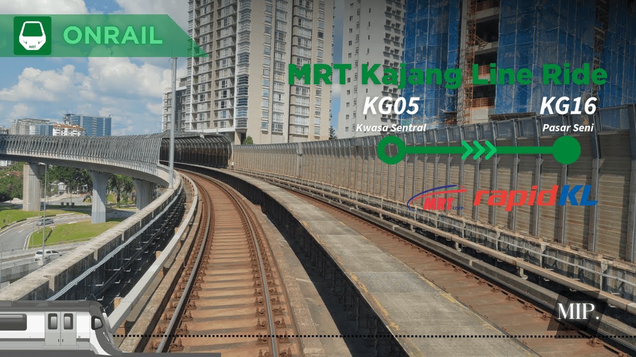 [4K] MRT Kajang Line Ride: Kwasa Sentral to Pasar Seni - YouTube