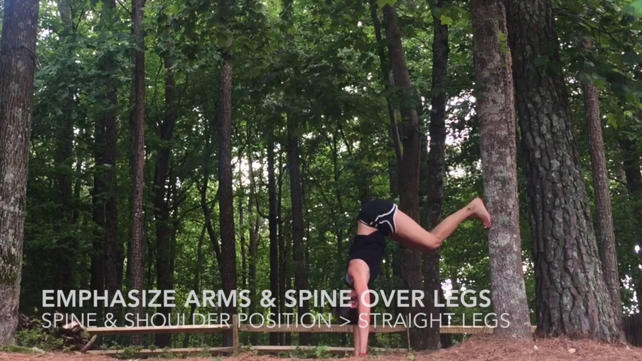 L Shaped Handstand - Half Handstand - YouTube