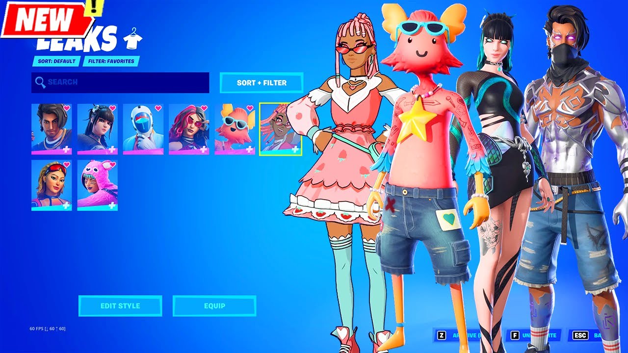 Fortnite Leaked Skins and Emotes: Summer Skins 2022, FREE Cosmetics ...