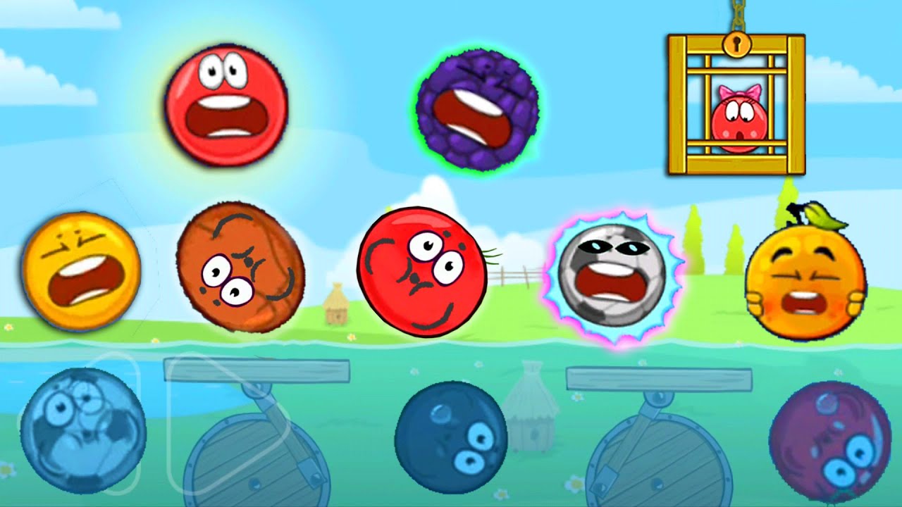 RED BALL 4 - ALL BALLS WATER DOWN FUNNY GAMEPLAY IN DEEP FOREST NEW ...