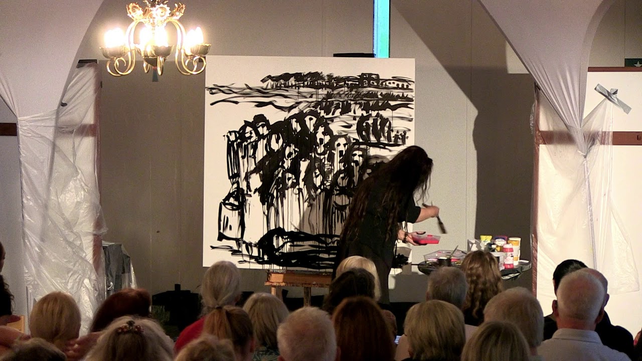 Art performance med Wejdan Derky - YouTube
