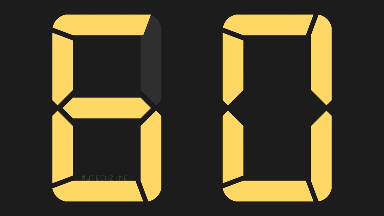 60 to 0 Digital Countdown Timer With Sound Effect Every Second - YouTube