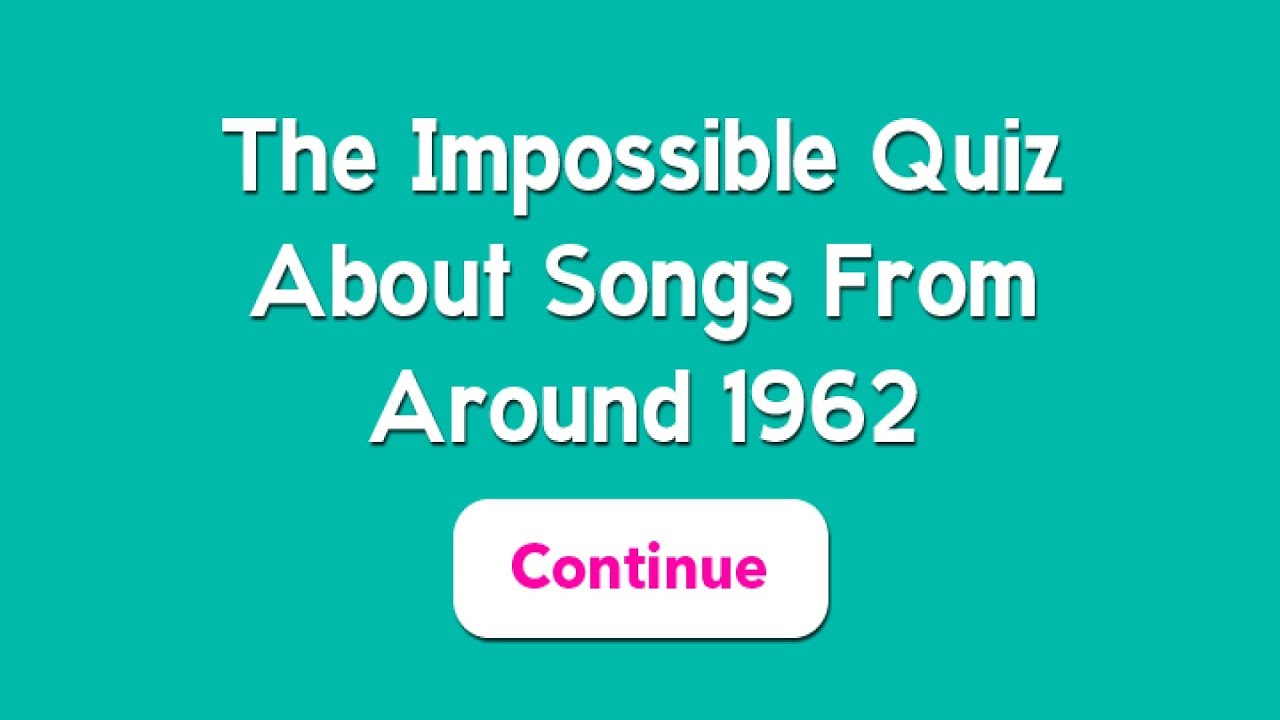 1962 Song Quiz - YouTube