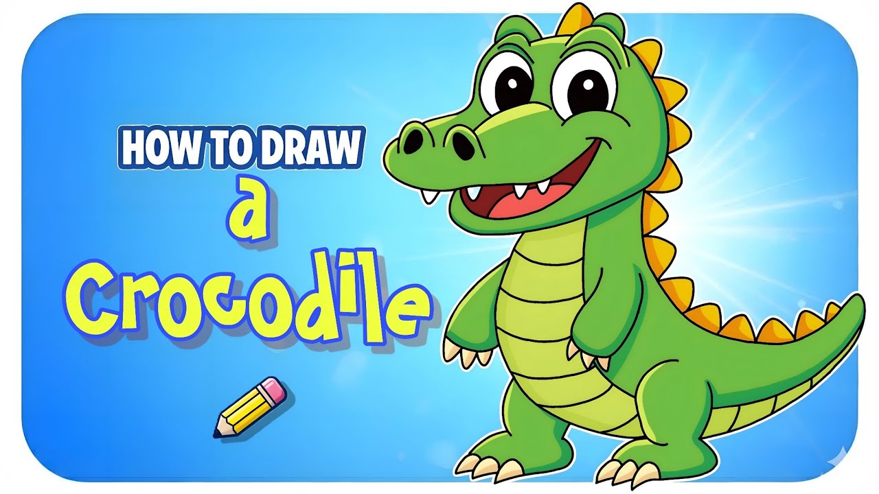 How to Draw a Crocodile Step by Step | Easy & Professional Crocodile ...