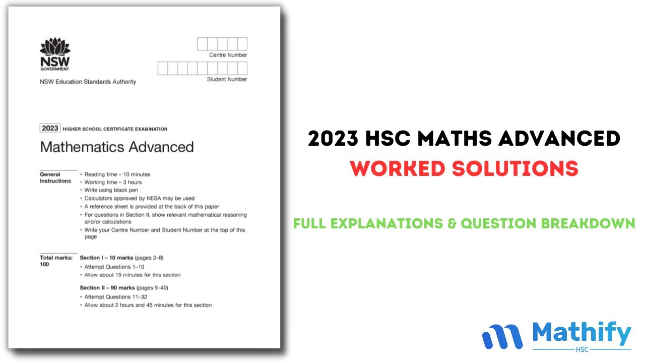 2023 Maths Advanced HSC Sample Worked Solutions (NSW) - YouTube