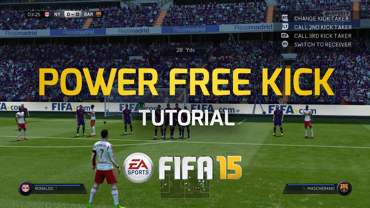 FIFA 15 | Power Free Kick TUTORIAL - YouTube